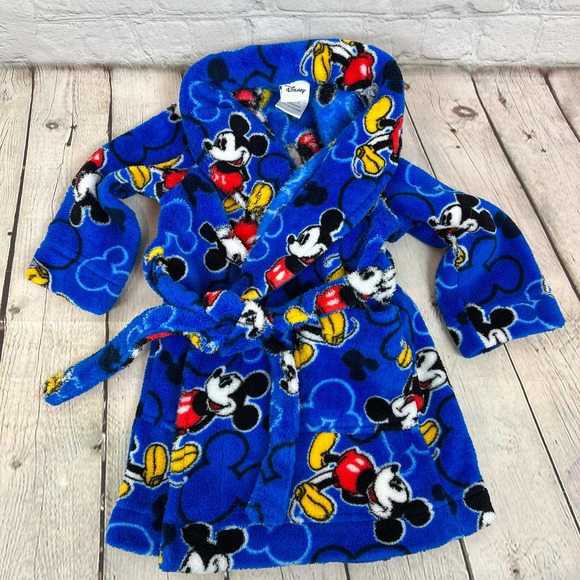 Disney | Pajamas | Disney Mickey Royal Blue Toddler Bathrobe 2t | Poshmark